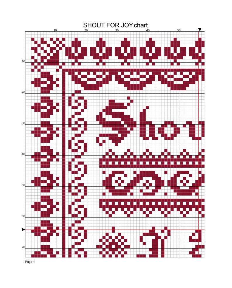 Shout for Joy Pattern PDF, Instant Download Cross Stitch Chart, Counted ...