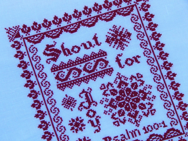 Shout for Joy Pattern PDF, Instant Download Cross Stitch Chart, Counted ...
