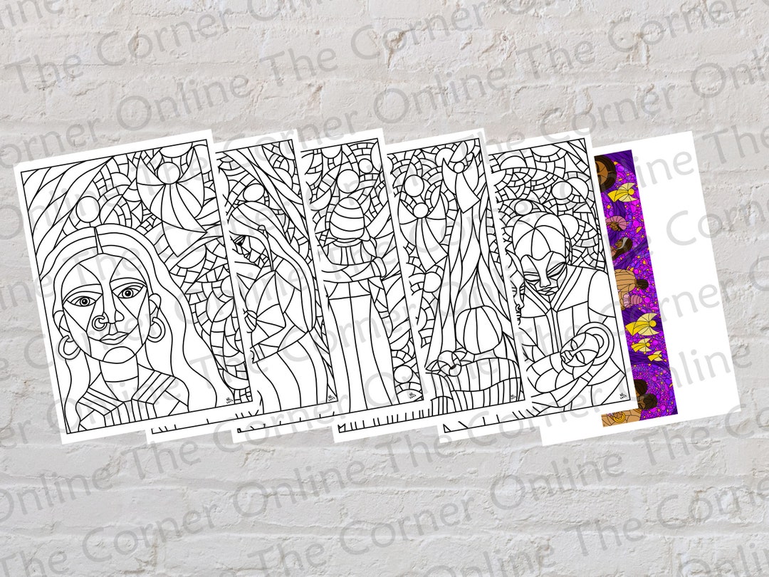 Digital Printable Colouring Painting Sheets Journey to - Etsy