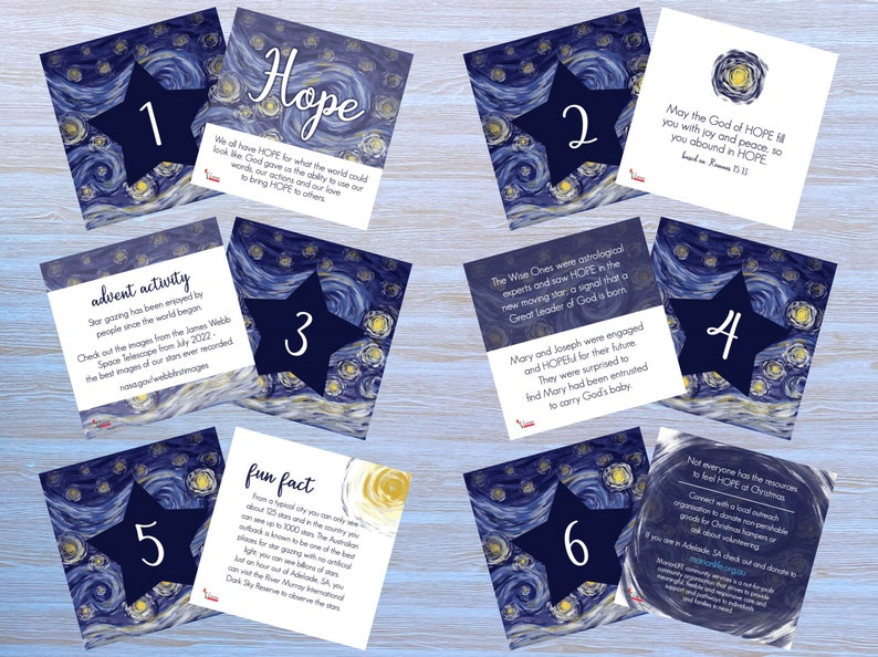 Advent Calendar Physical Set Starry Night Van Gogh - Etsy