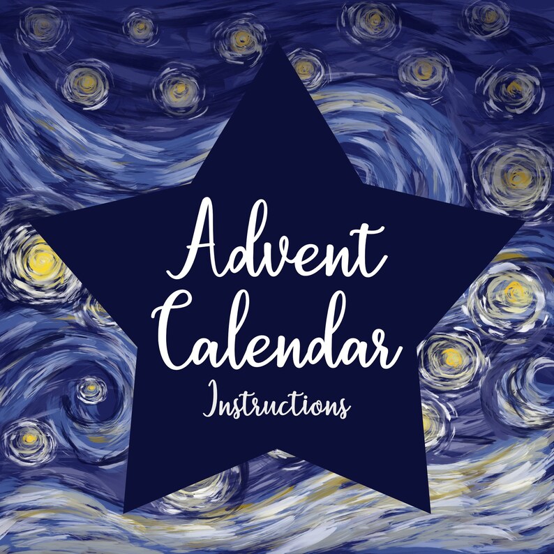Advent Calendar Physical Set Starry Night Van Gogh - Etsy