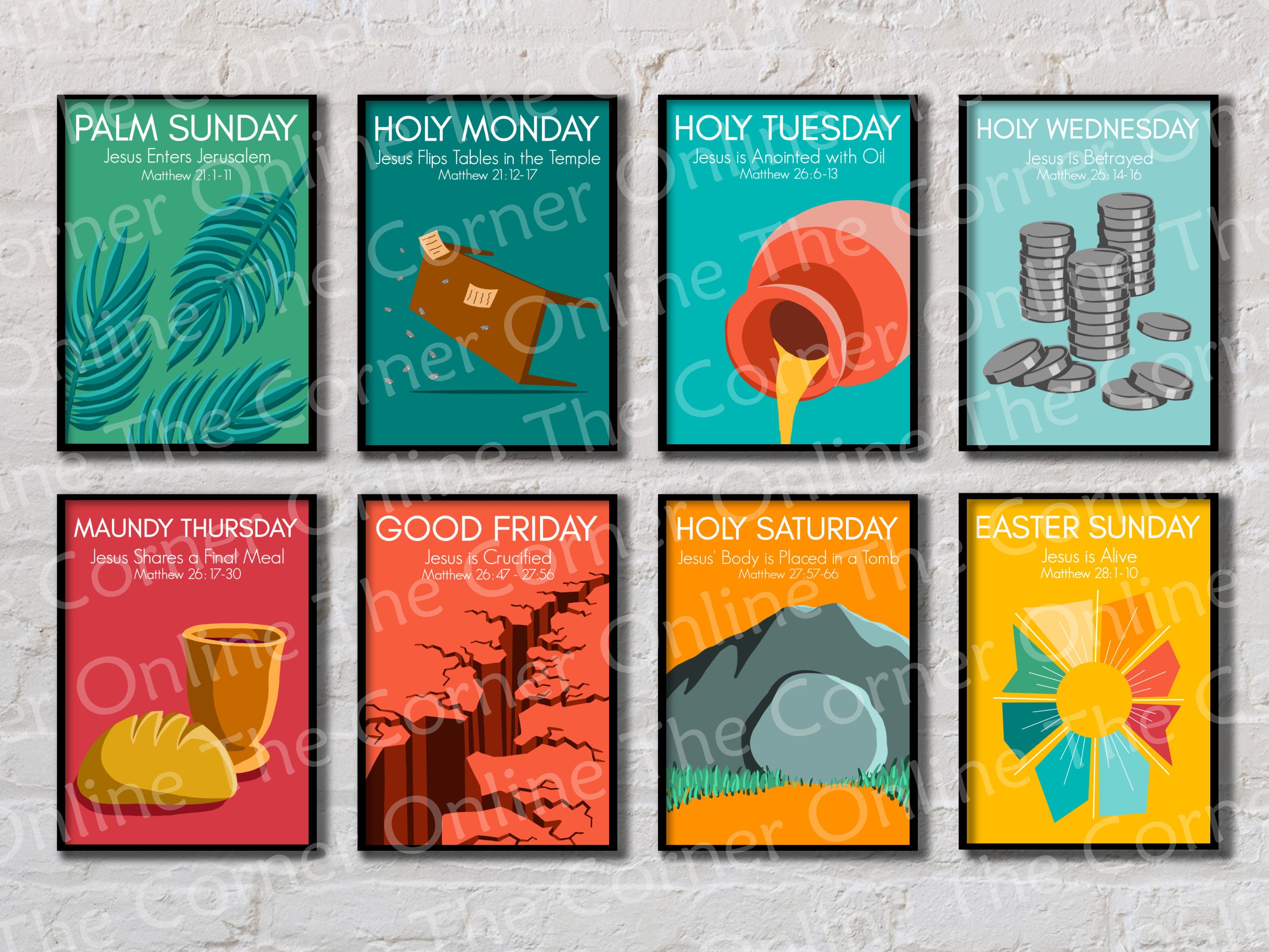 Holy Week Posters | Digital Download Easter Posters | A4 Holy Week ...