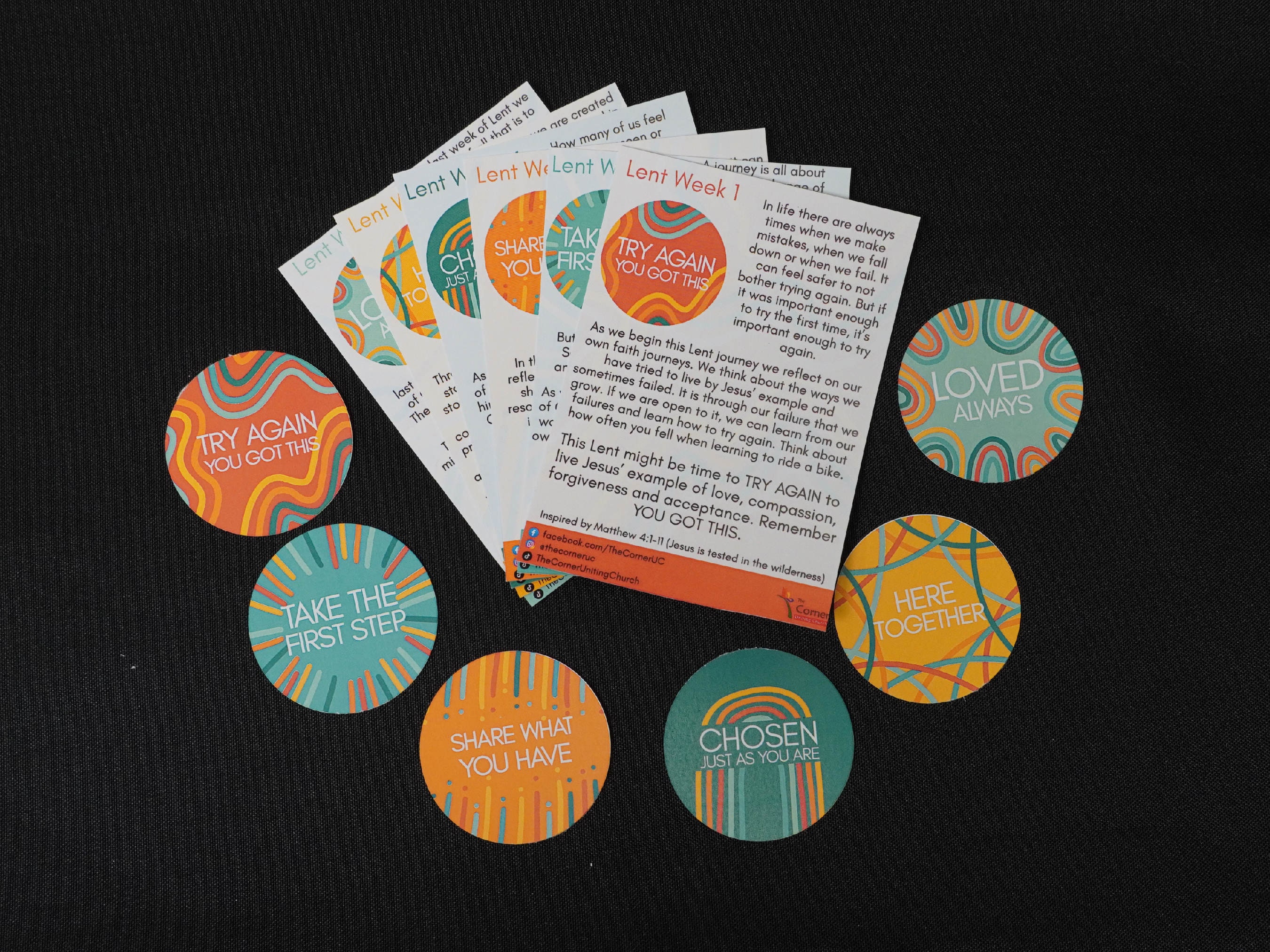 DIGITAL DOWNLOAD Set of 6 Badges Printable Try Again, Take First Step ...