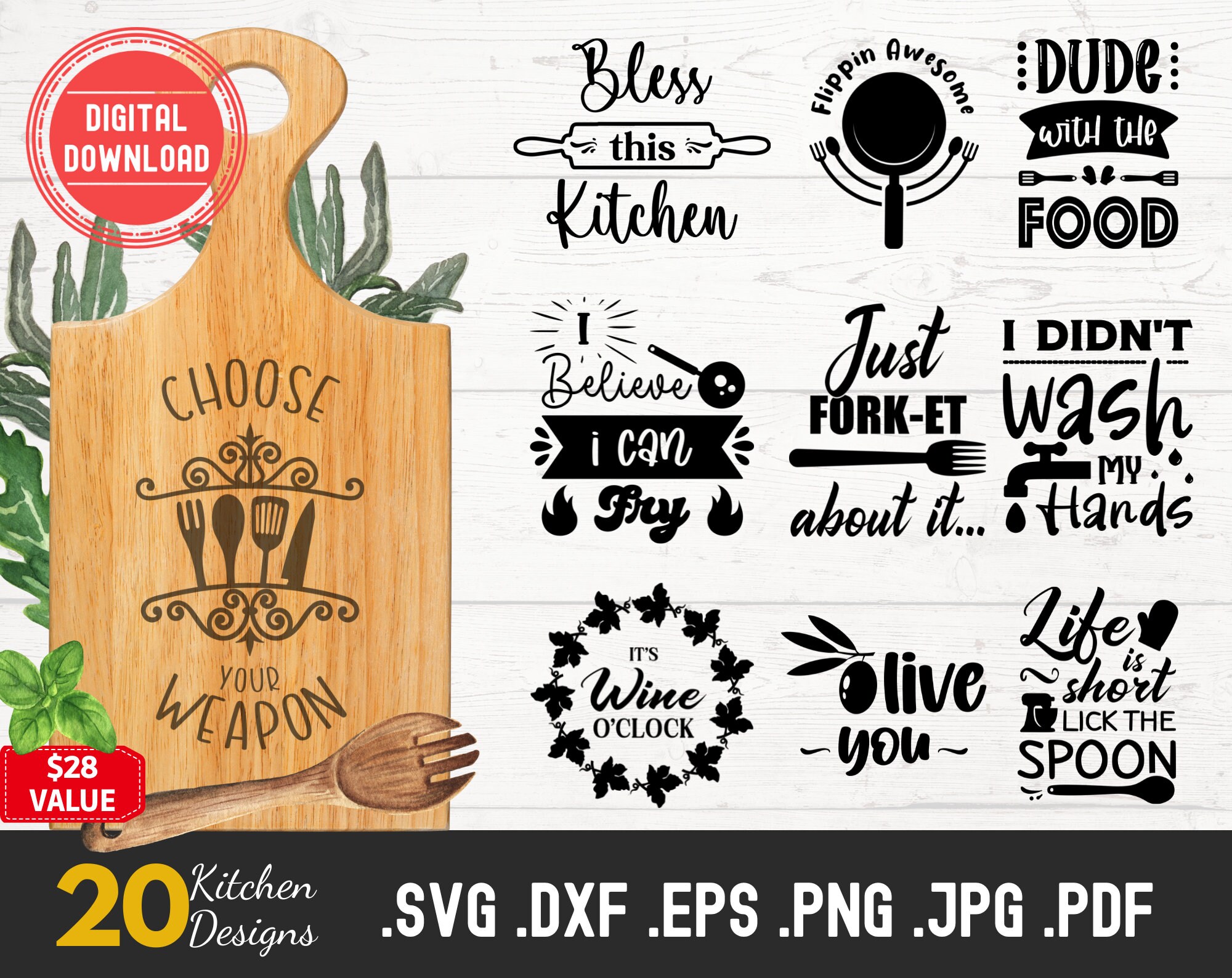 Kitchen SVG Bundle Baking Svg Oven Mitt Svg Kitchen Towel - Etsy