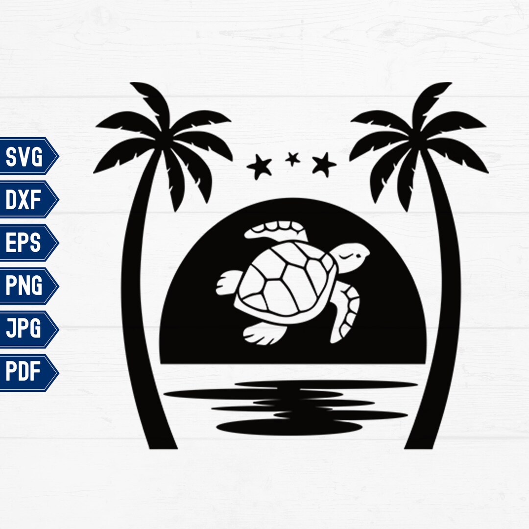 Tortuga Svg, Tortuga Palmera, Silueta de Tortuga en Marco, Tortuga ...