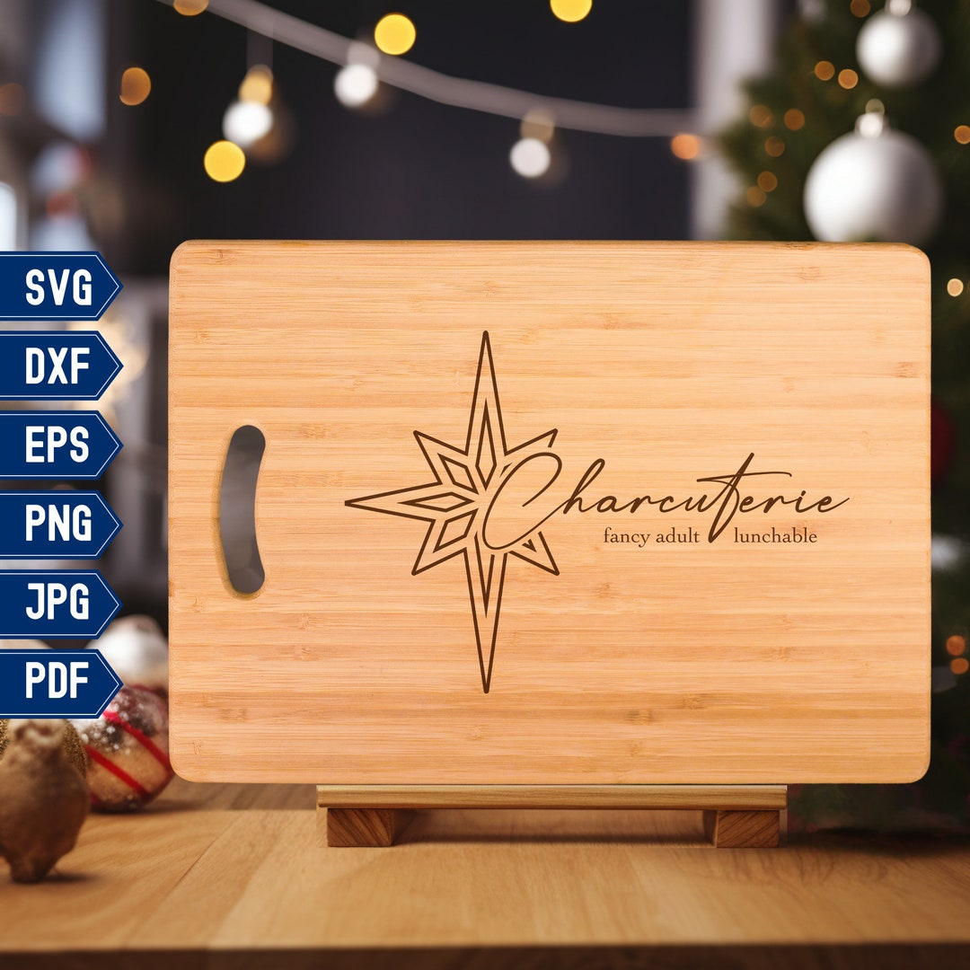 Charcuterie Board SVG Christmas Grazing Board Design With - Etsy
