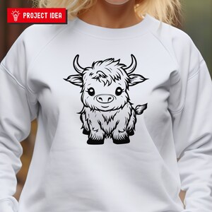 Cute Highland Cow Bundle Svg, Fluffy Highland Cow Cuttable Design SVG ...