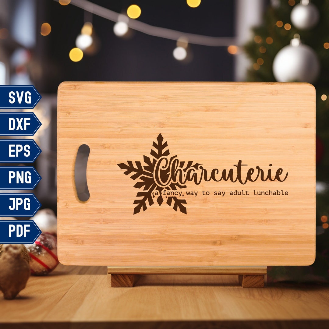 Christmas Snowflake Charcuterie Cutting Board Svg Adult Lunchable ...