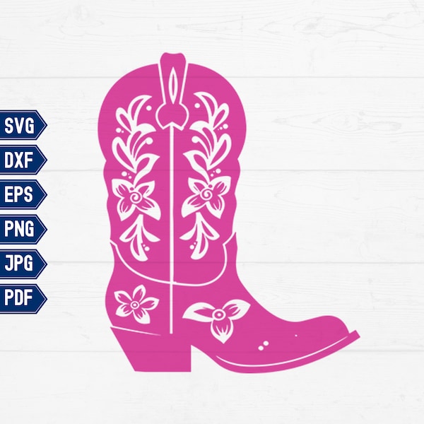 Cowgirl Boots Svg - Etsy