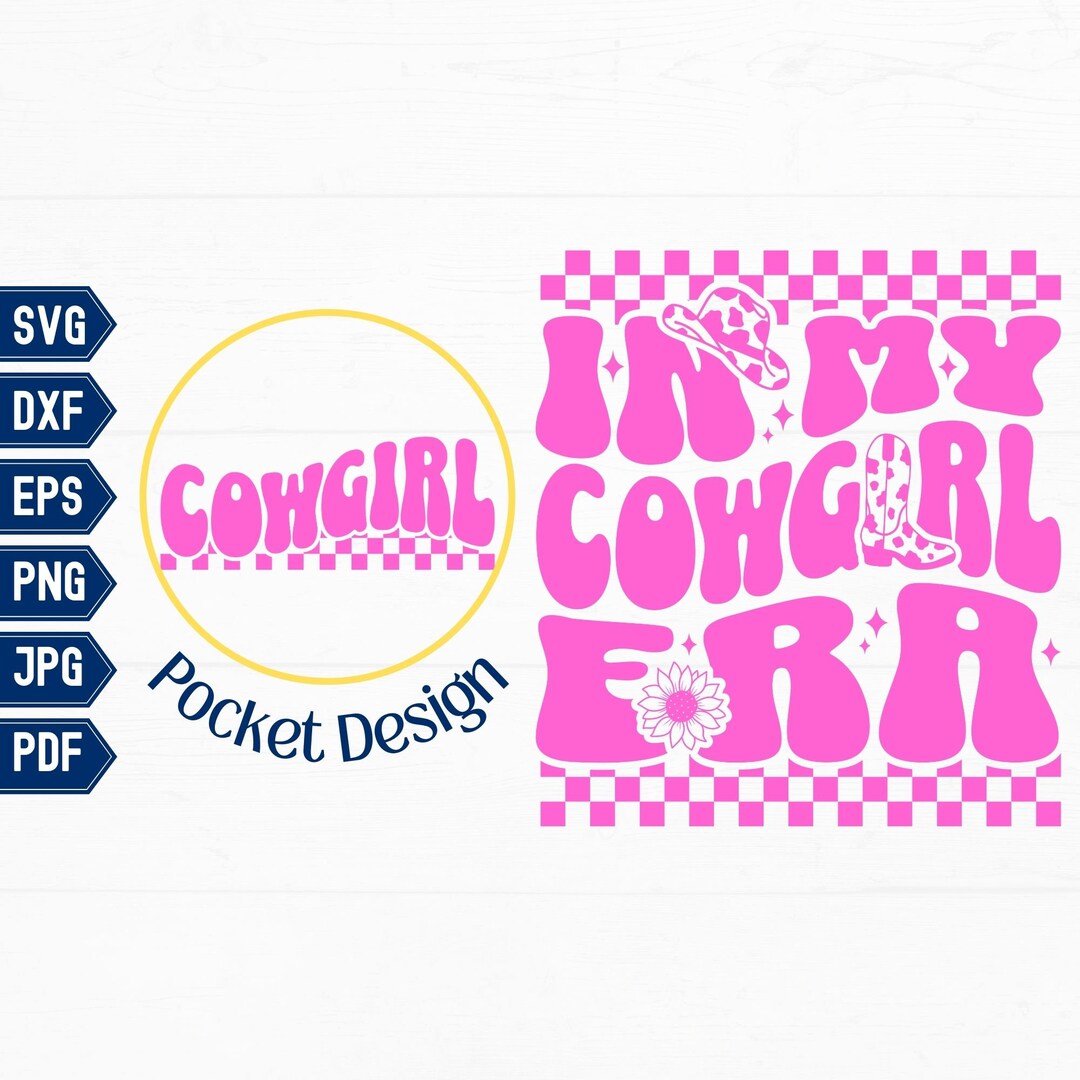 In My Cowgirl Era SVG PNG Front and Back Bundle, Era Shirt Design Instant Download, Western ...
