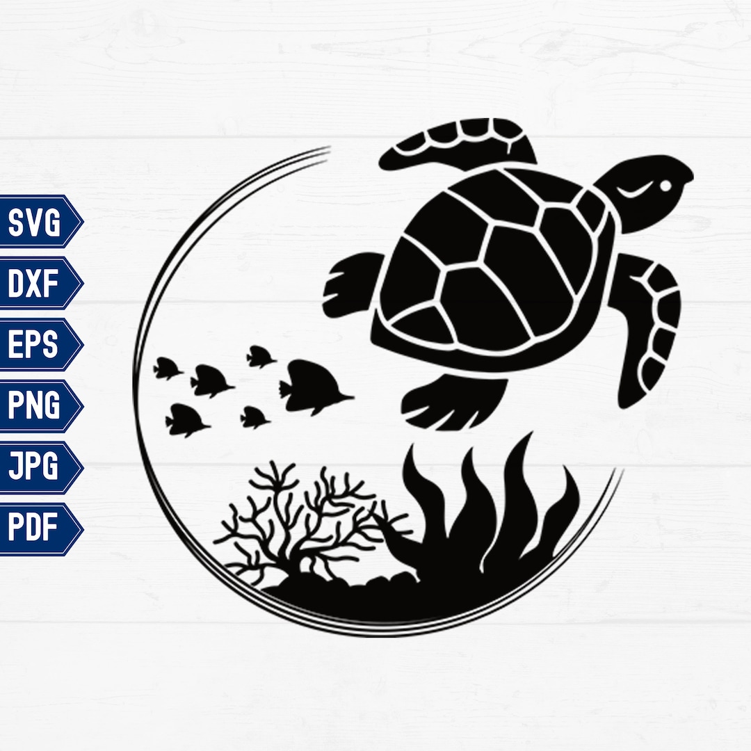 Sea Turtle SVG, Turtle Clipart, Sea Turtle Svg File, Turtle Rocks, Sea ...