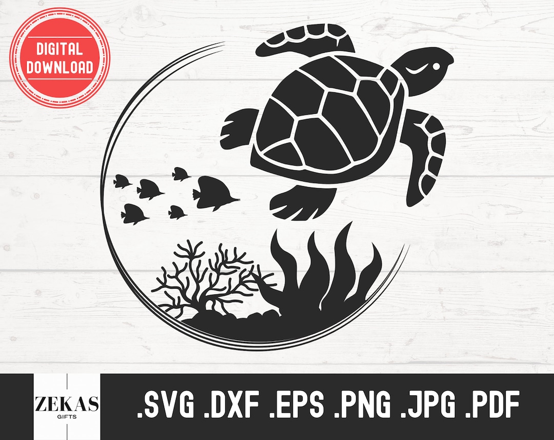Sea Turtle SVG Turtle Clipart Sea Turtle Svg Cup Turtle - Etsy