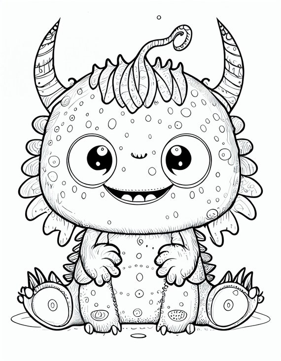 Coloring Pages Of Cute Baby Monsters