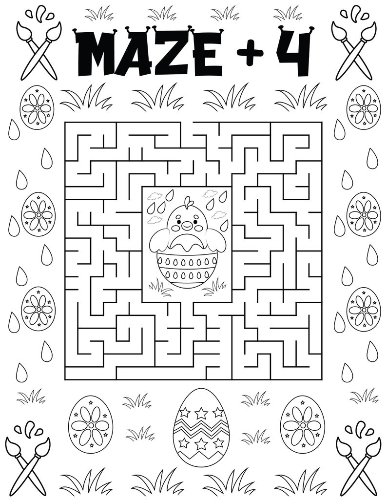 Full Easter Activity Book for Kids 130 Pages Coloring - Etsy