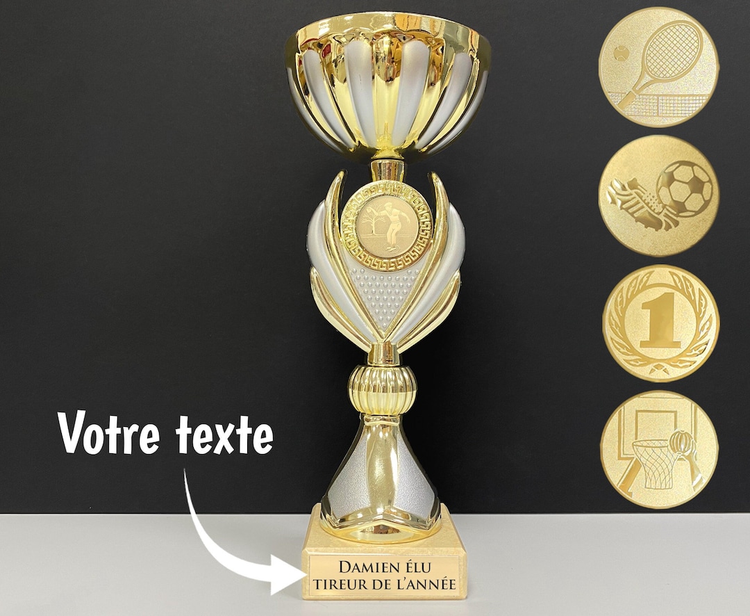 Trophée Personnalisé Coupe Personnalisable Avec Texte - Etsy