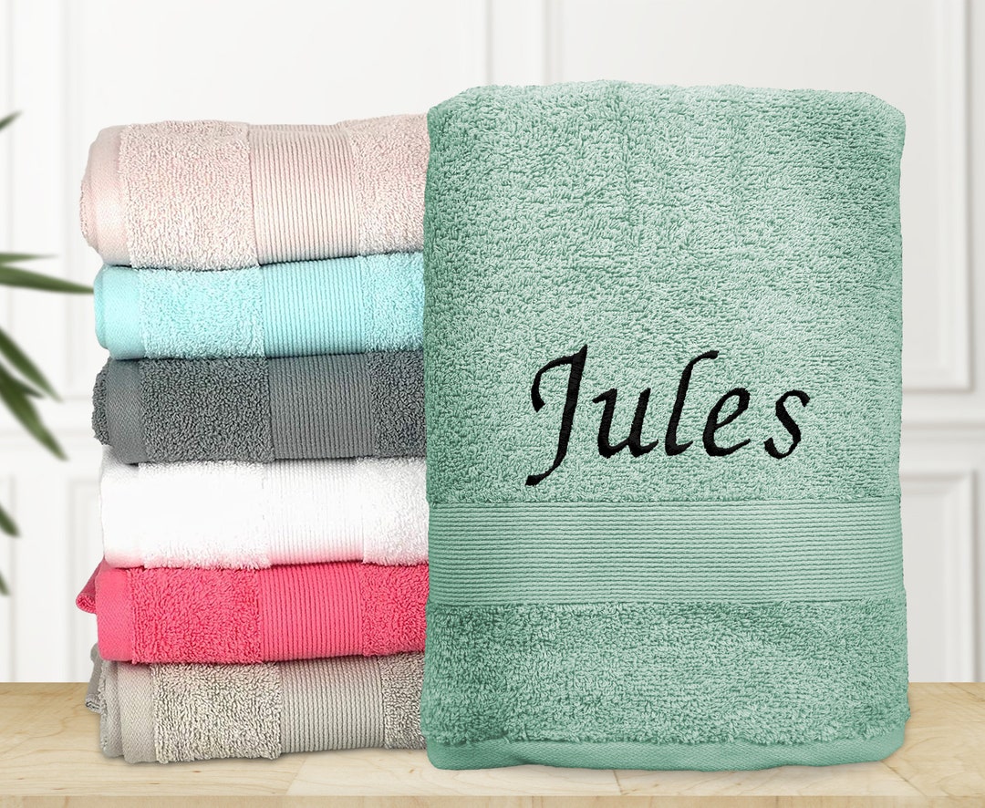 Serviette de toilette personnalisée - 50x90 cm - Prénom brodé ...