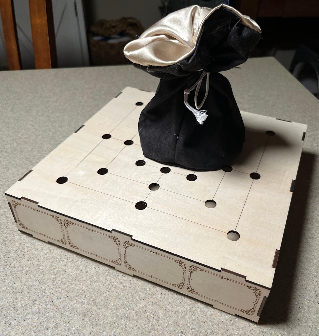 Nine Men's Morris Game | Wooden Mills Board Set, Family Fun - Etsy