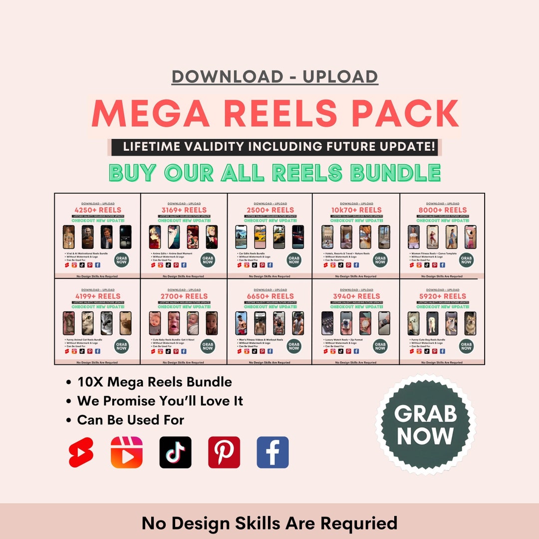 Mega Reels Bundle Instagram Reels Templates YouTube Shorts - Etsy Portugal