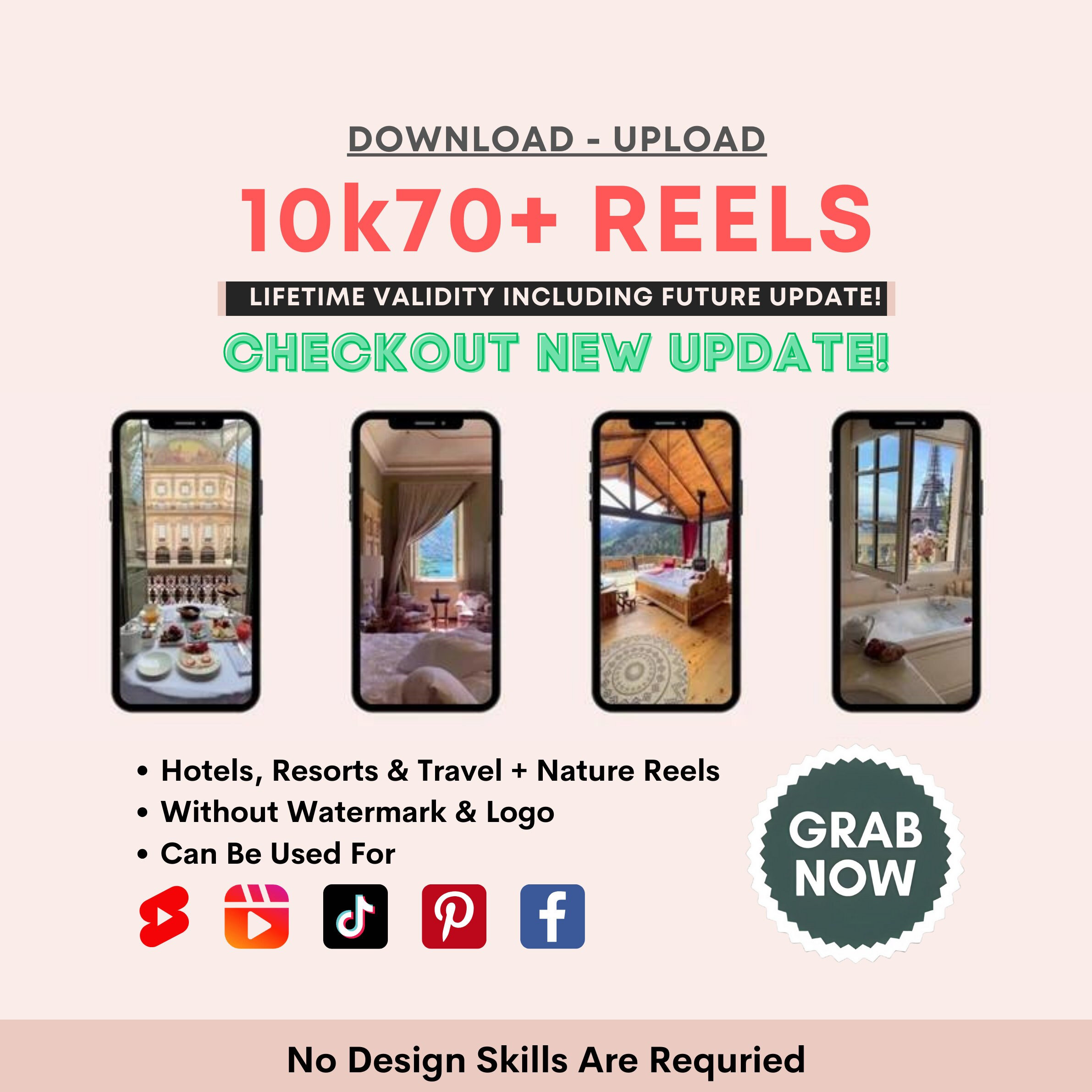 Mega Luxury Hotels, Resorts & Travel Nature Reels Bundle Instagram ...