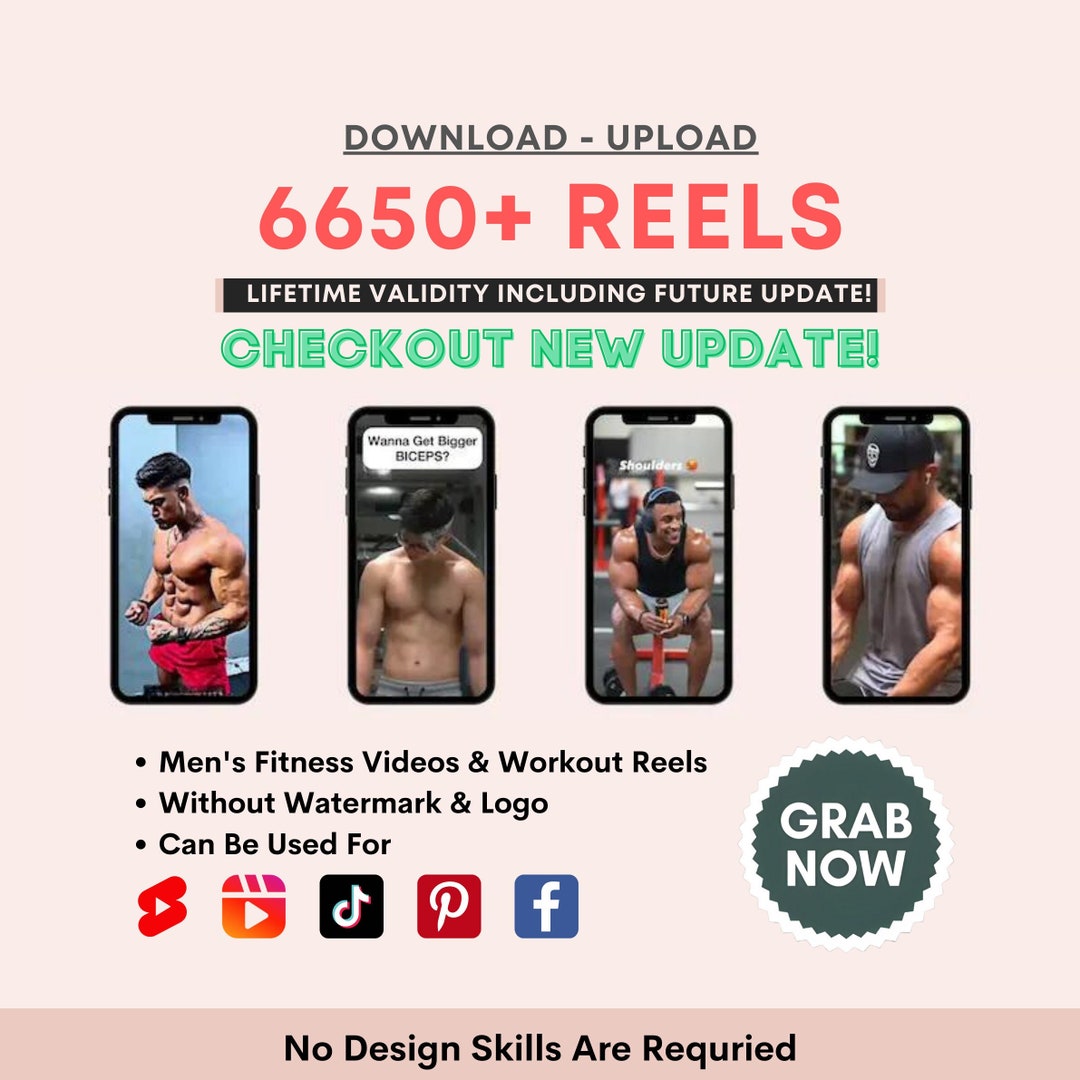 Mega Reels Bundle Men's Fitness Videos Instagram Reels Templates ...