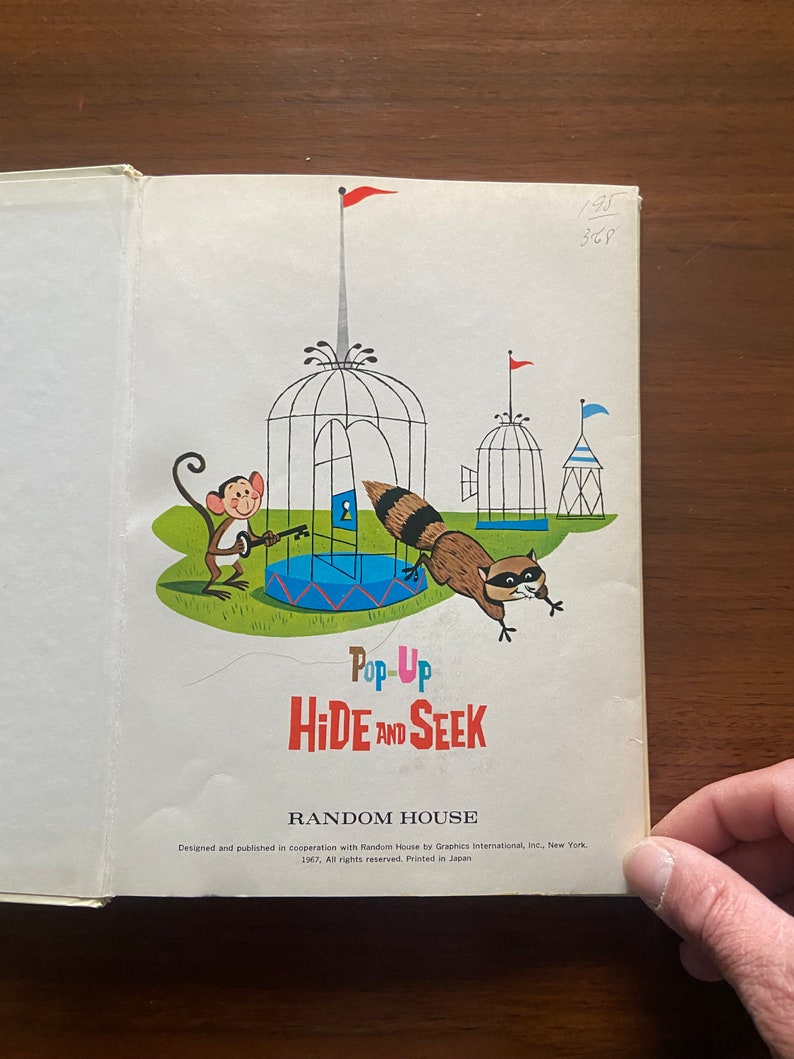 1967 Pop-up Hide and Seek A Child's First Counting Book Random House - Etsy