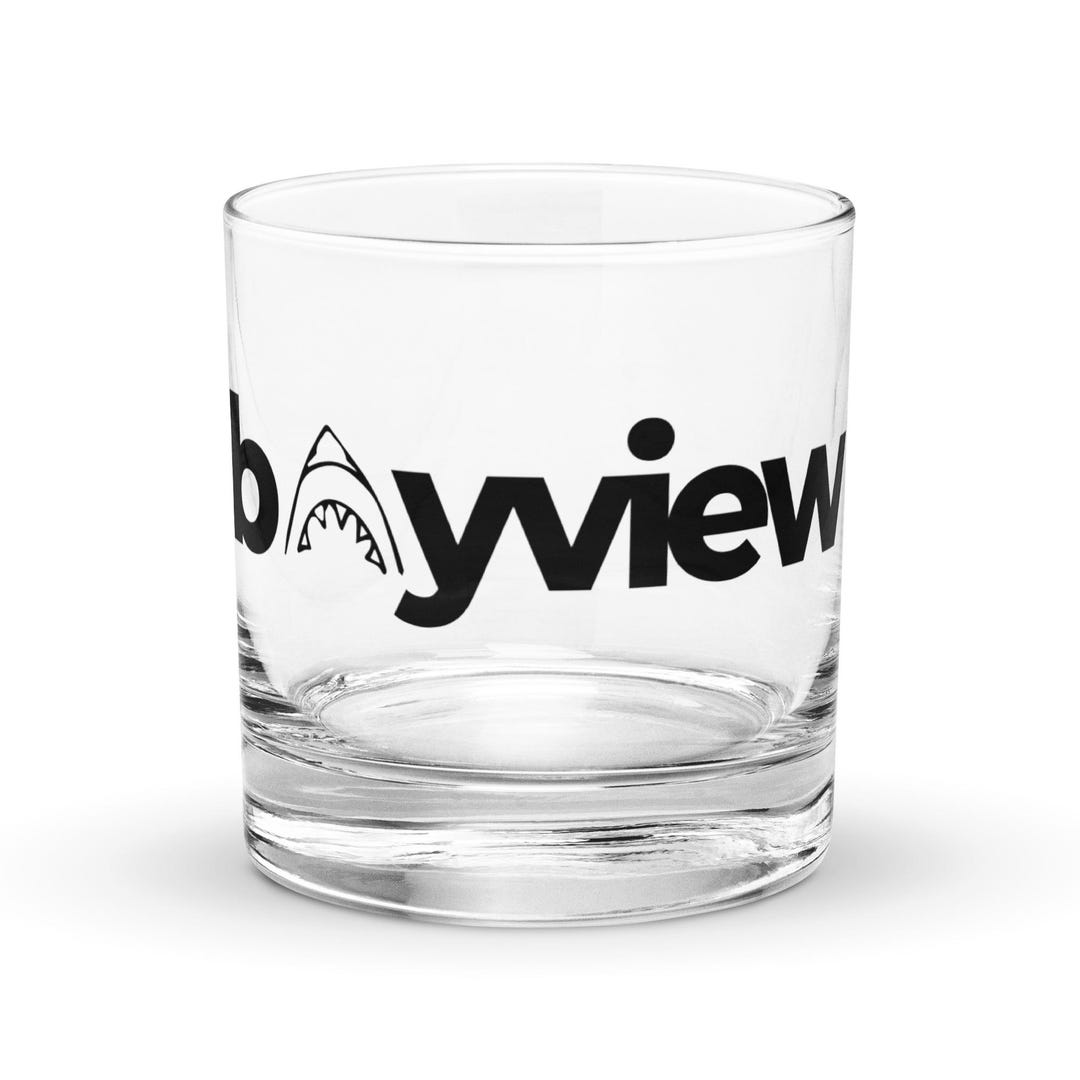 Rocks Glass - Bayview Shark - Etsy