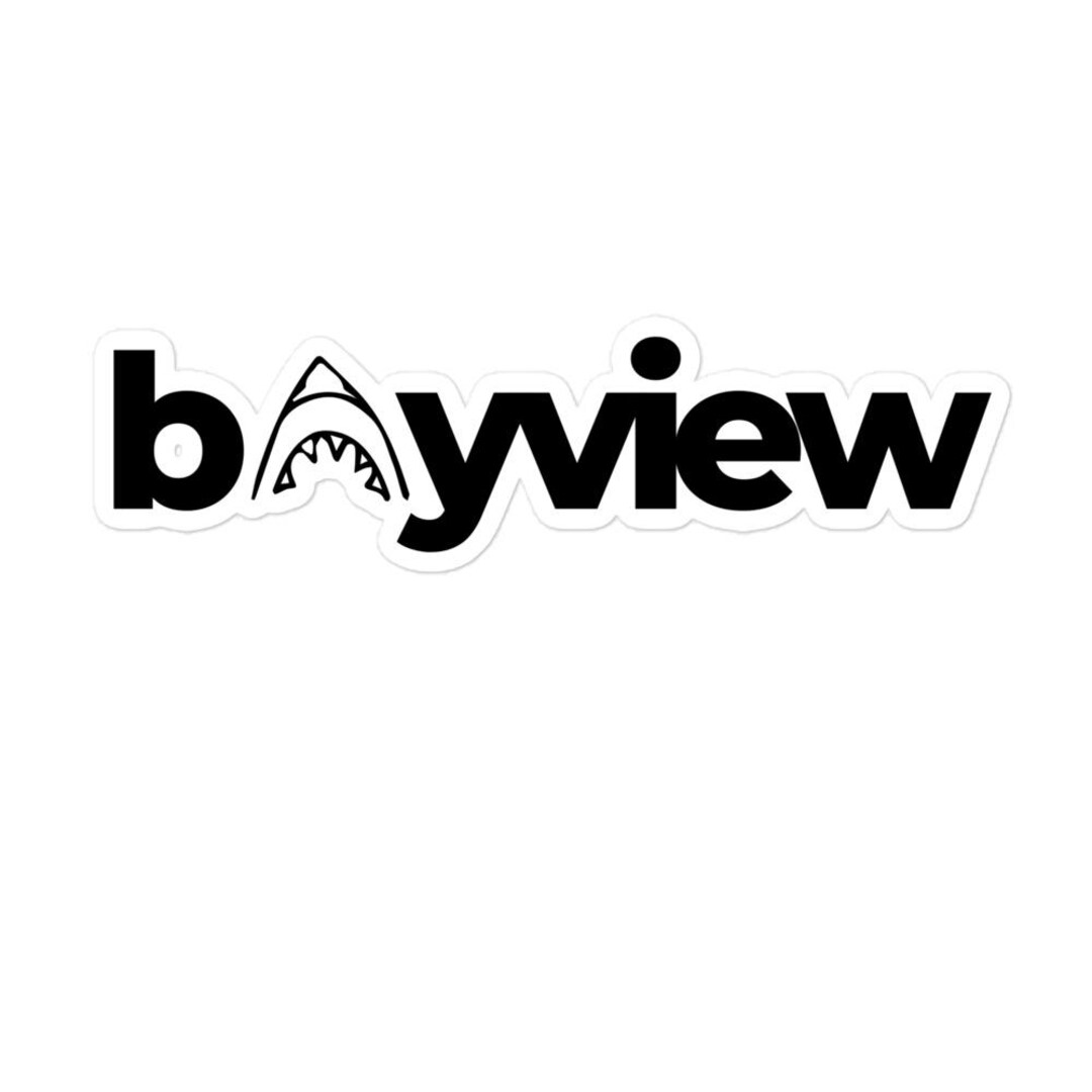 Bubble-free Stickers - Bayview Shark - Etsy