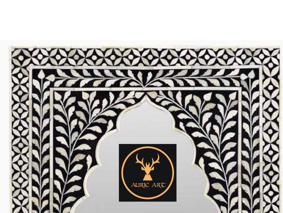 Bone Inlay Mehrab Pattern Rectangle Shape Mirror Frame - Etsy