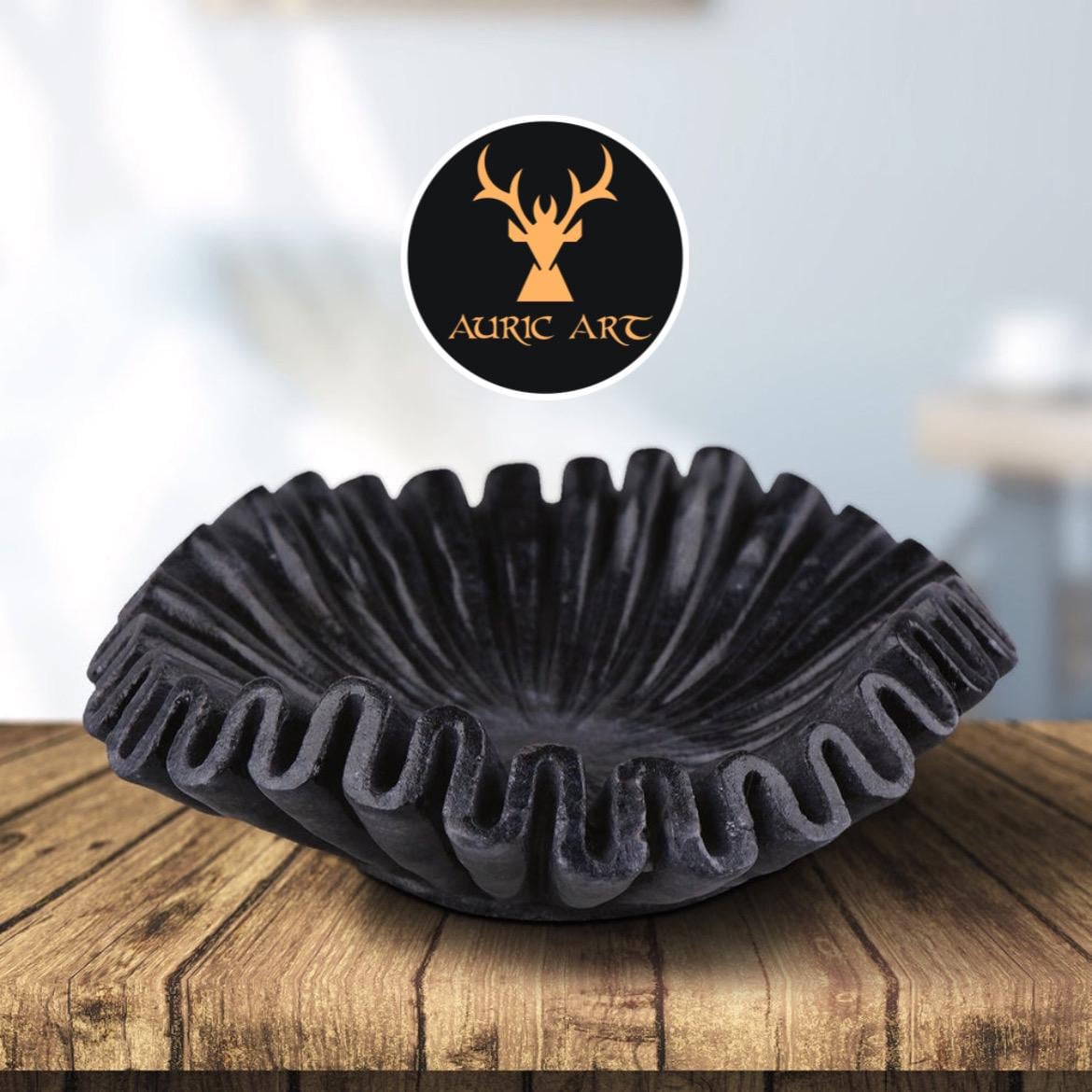 Black Marble Ruffle Bowl by Auricartsandcrafts - Etsy