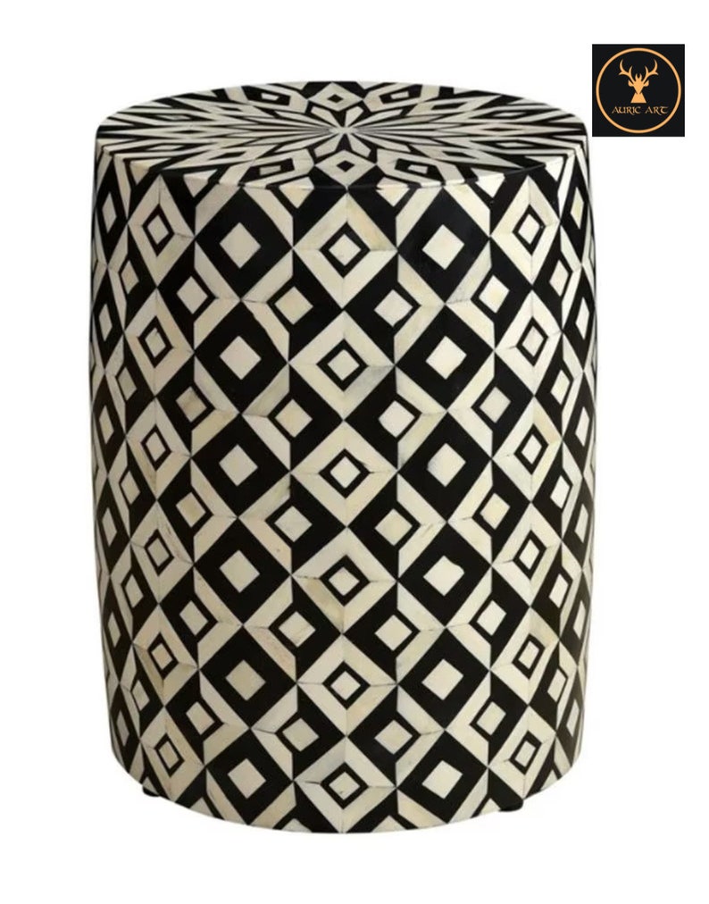 Luxury Handmade Bone Inlay Stool / Home Decor / Coffee Table - Etsy