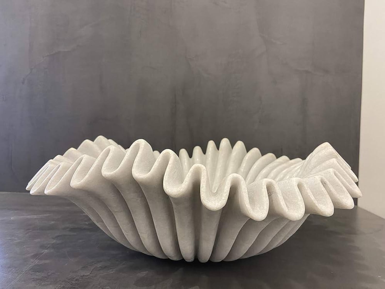 Handcrafted Marble Ruffle Bowl Sink in Matte & Glossy Finish - Etsy