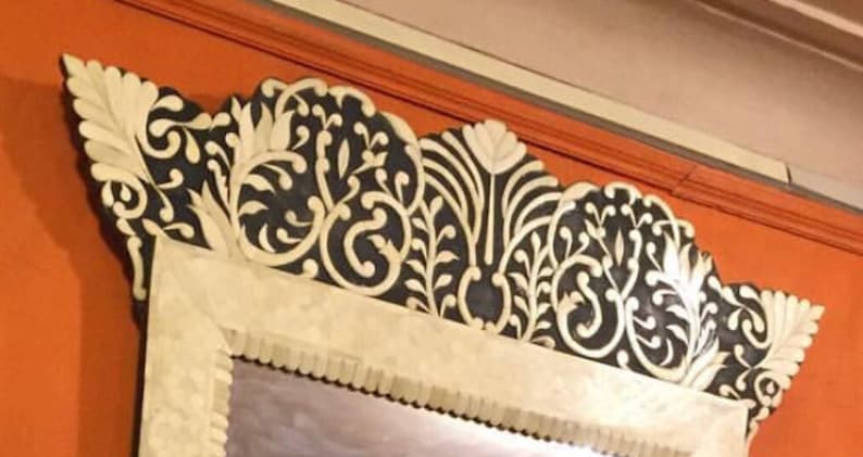 Luxury Rare Traditional Bone Inlay Mirror Frame - Etsy