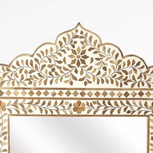 Vintage Handmade Teak Wood Inlay Mirror Frame Mehrab Pattern - Etsy