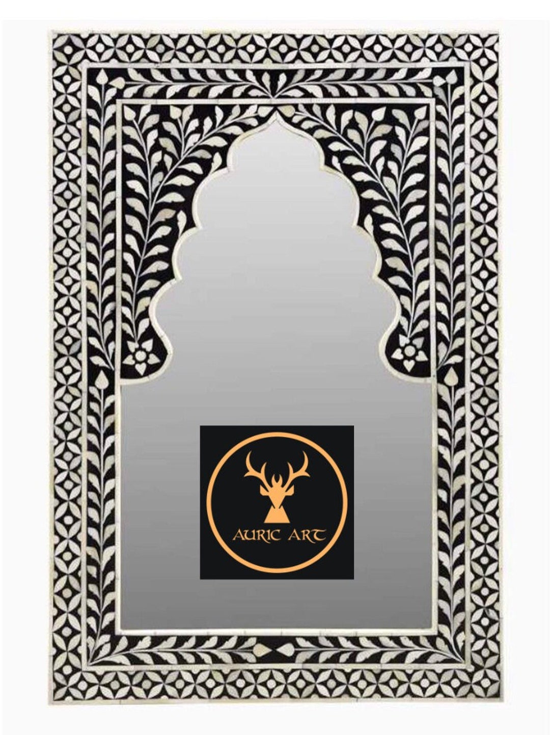 Bone Inlay Mehrab Pattern Rectangle Shape Mirror Frame - Etsy
