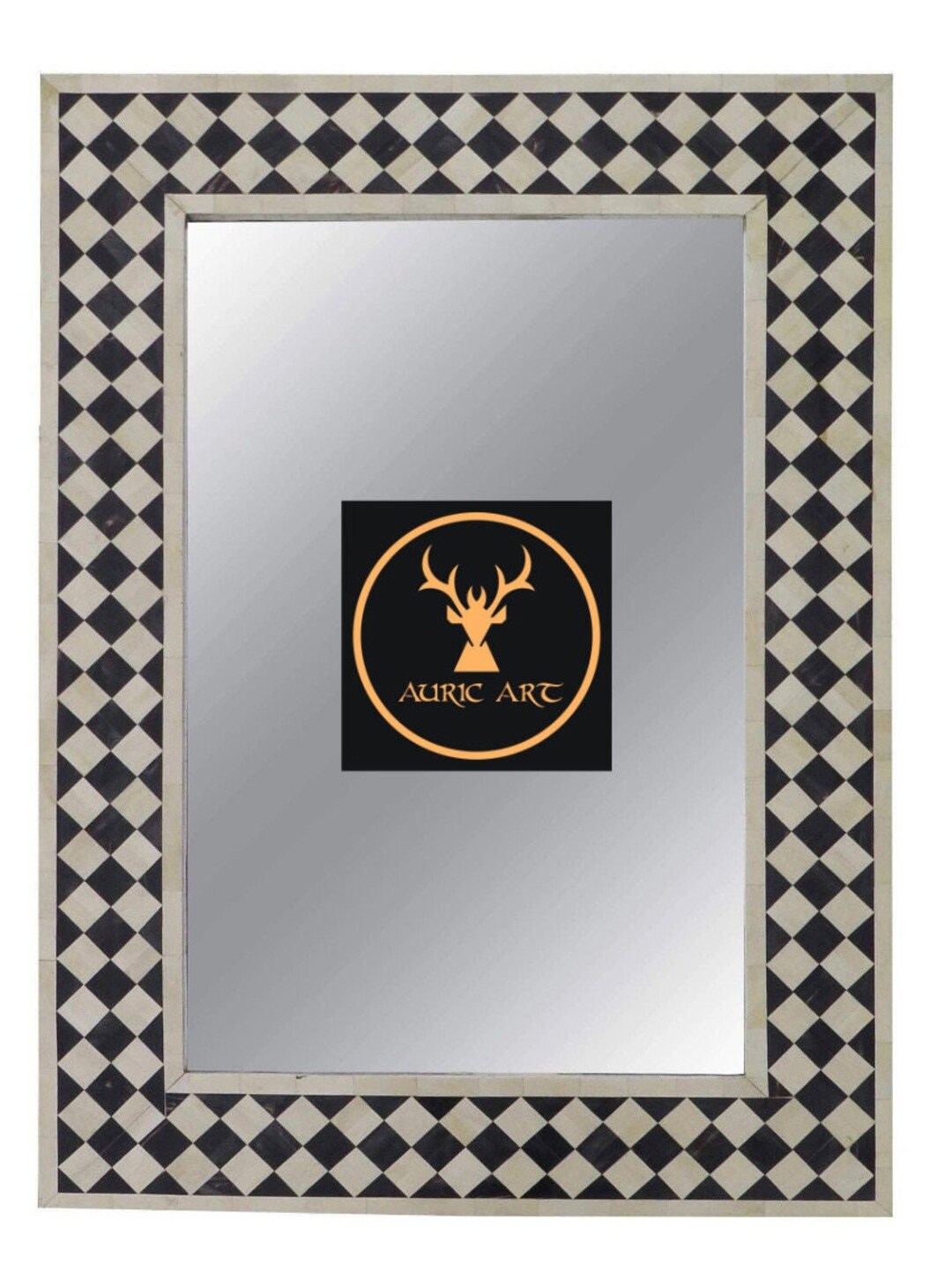 Bone Inlay Luxury Wooden Diamond Pattern Mirror Frame - Etsy