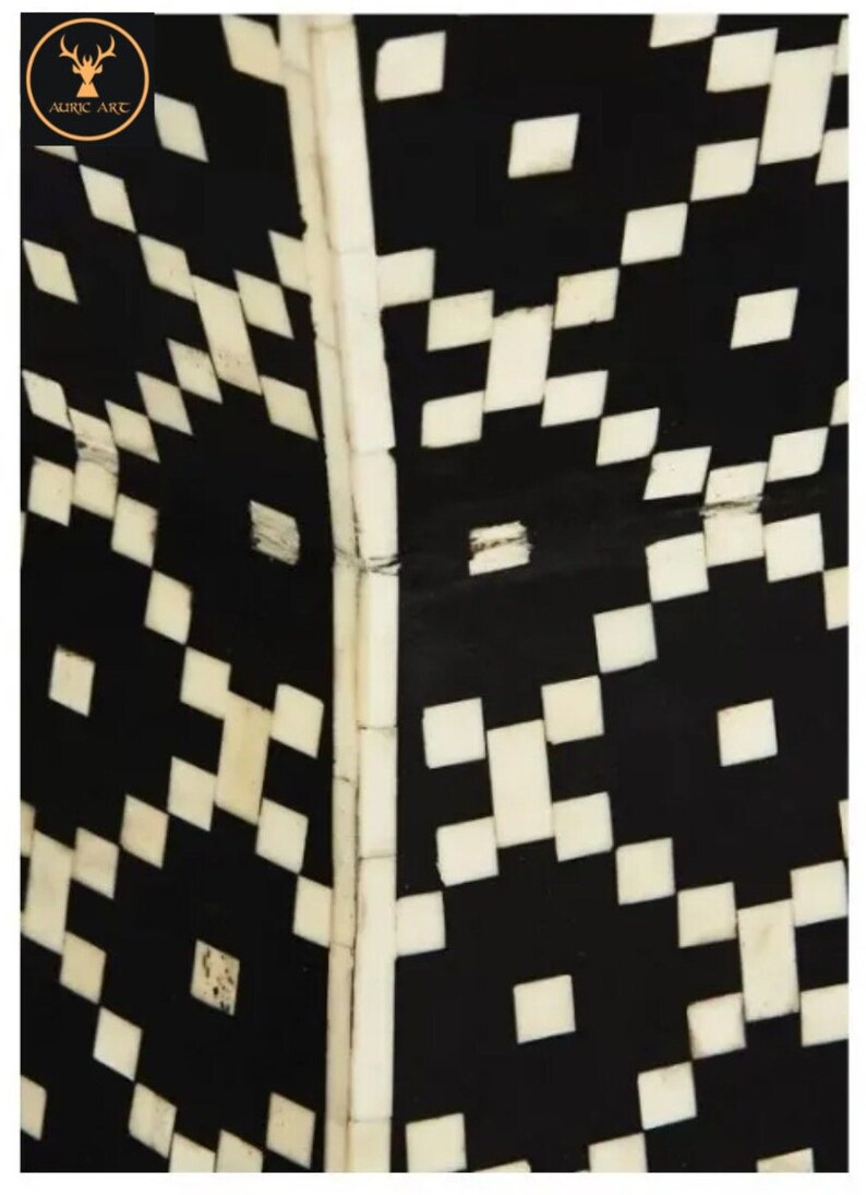 Handmade Vintage Bone Inlay Ikat Design Pattern End Table / Stool - Etsy