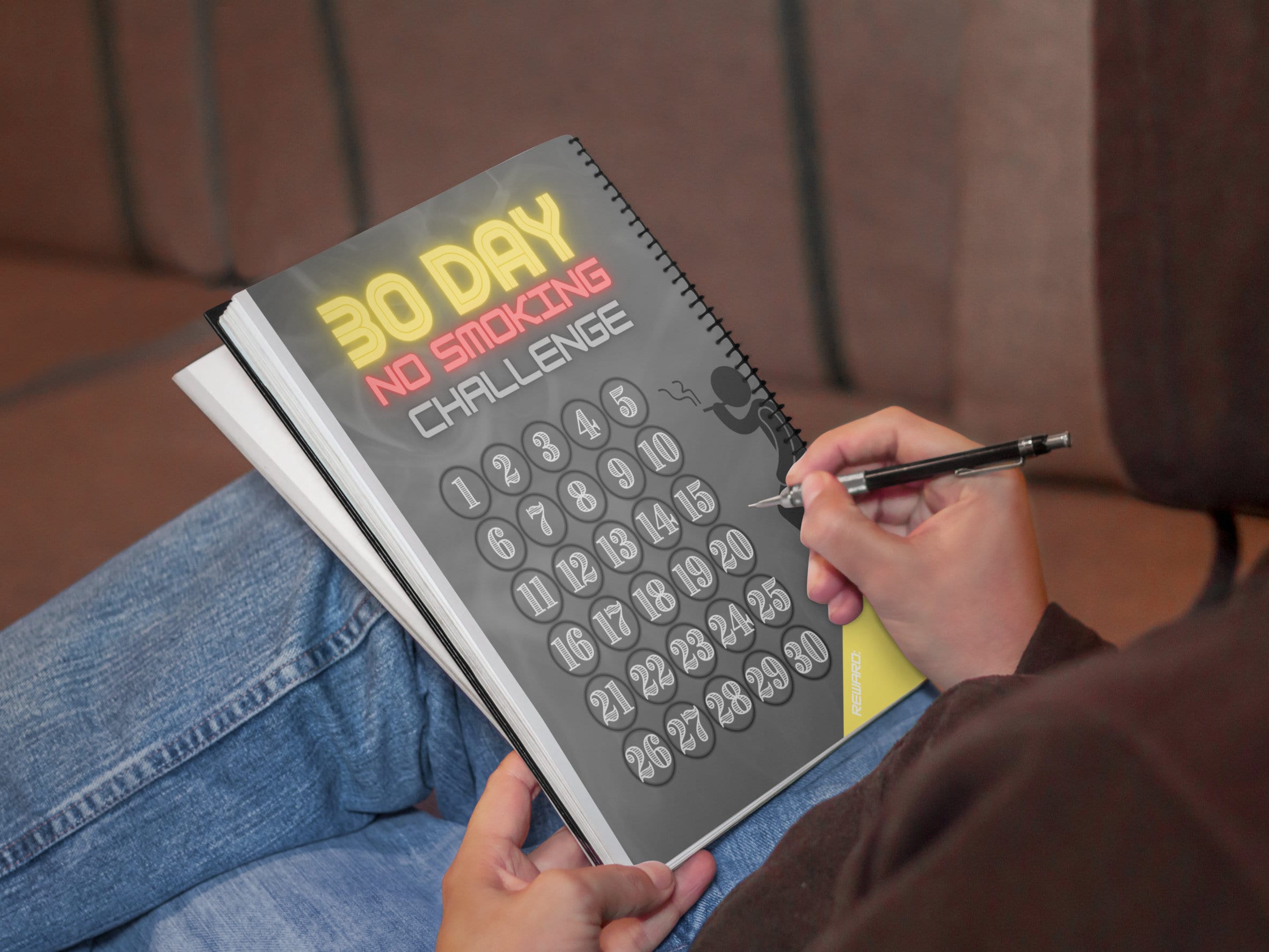 No Smoking 30 Day Challenge, Printable Goal Tracker, New Habit Journal ...