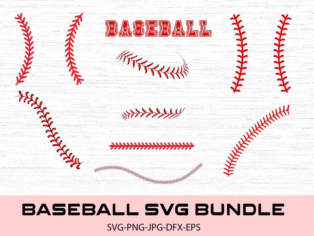 Baseball SVG Bundle, Baseball Stitches Svg, Baseball SVG Cut File ...
