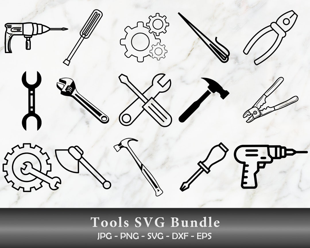 Tools Svg Bundle, Mechanic Tools Svg, Wrench Svg, Hand Tool Svg for ...