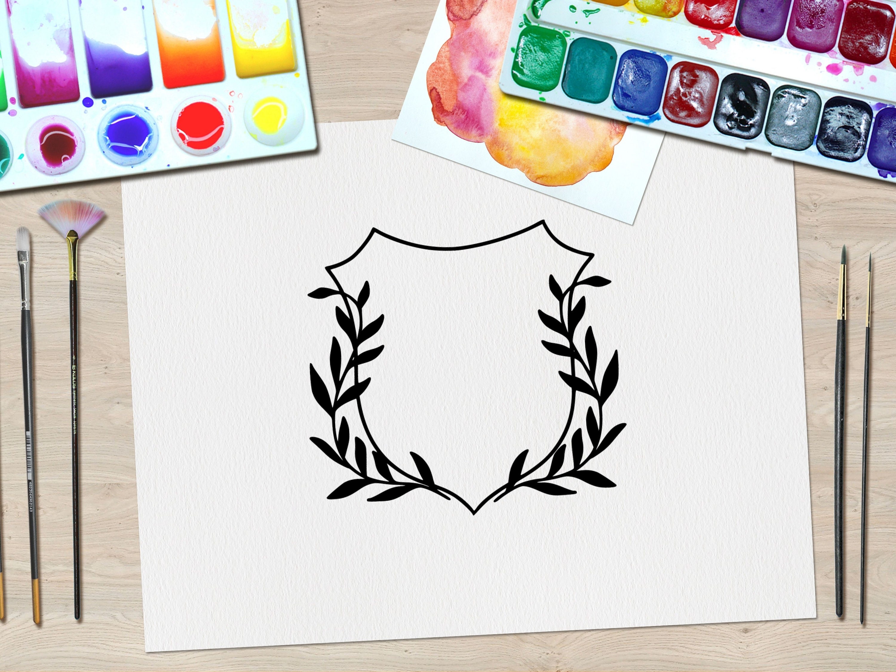 Shield Svg BUNDLE, Flowery Shield SVG, Shield PNG, Shield Clipart ...