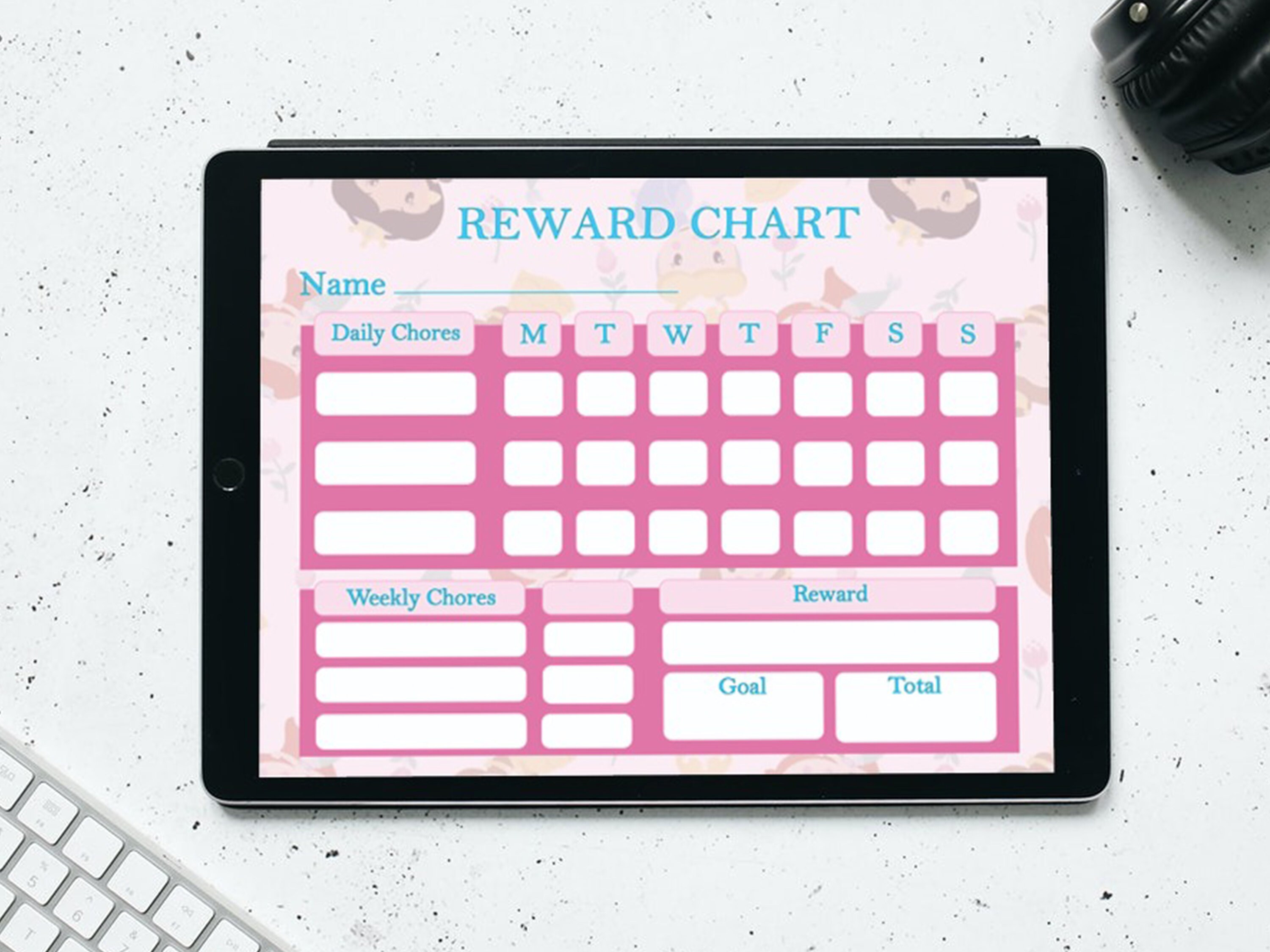 Printable Princess Reward Chart for Kids, Daily Chore Chart, Kids ...
