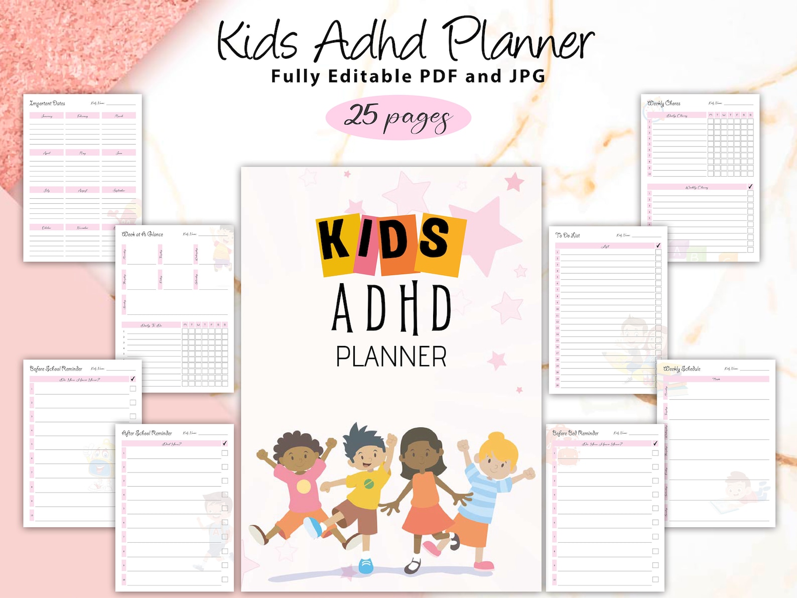 Kids ADHD Planner, ADHD Daily Planner, Adhd Planner Adult, ADHD Planner ...