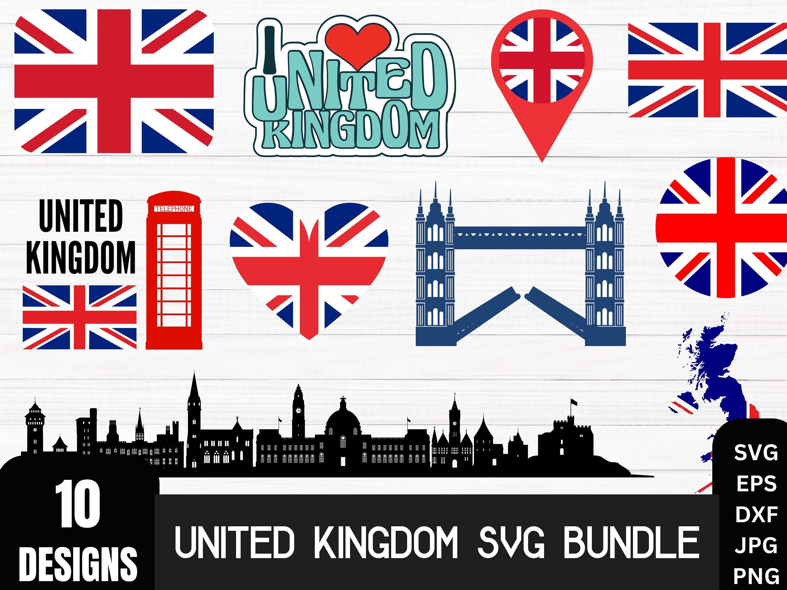United Kingdom Svg BUNDLE, United Kingdom Svg, United Kingdom Flag ...
