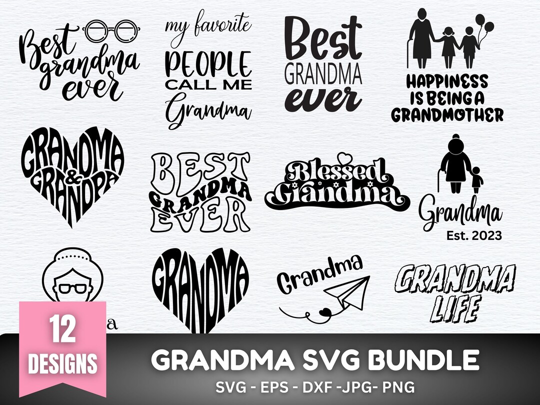 Grandma Svg Bundle, Retro Grandma SVG, Blessed Grandma Svg, Grandma ...
