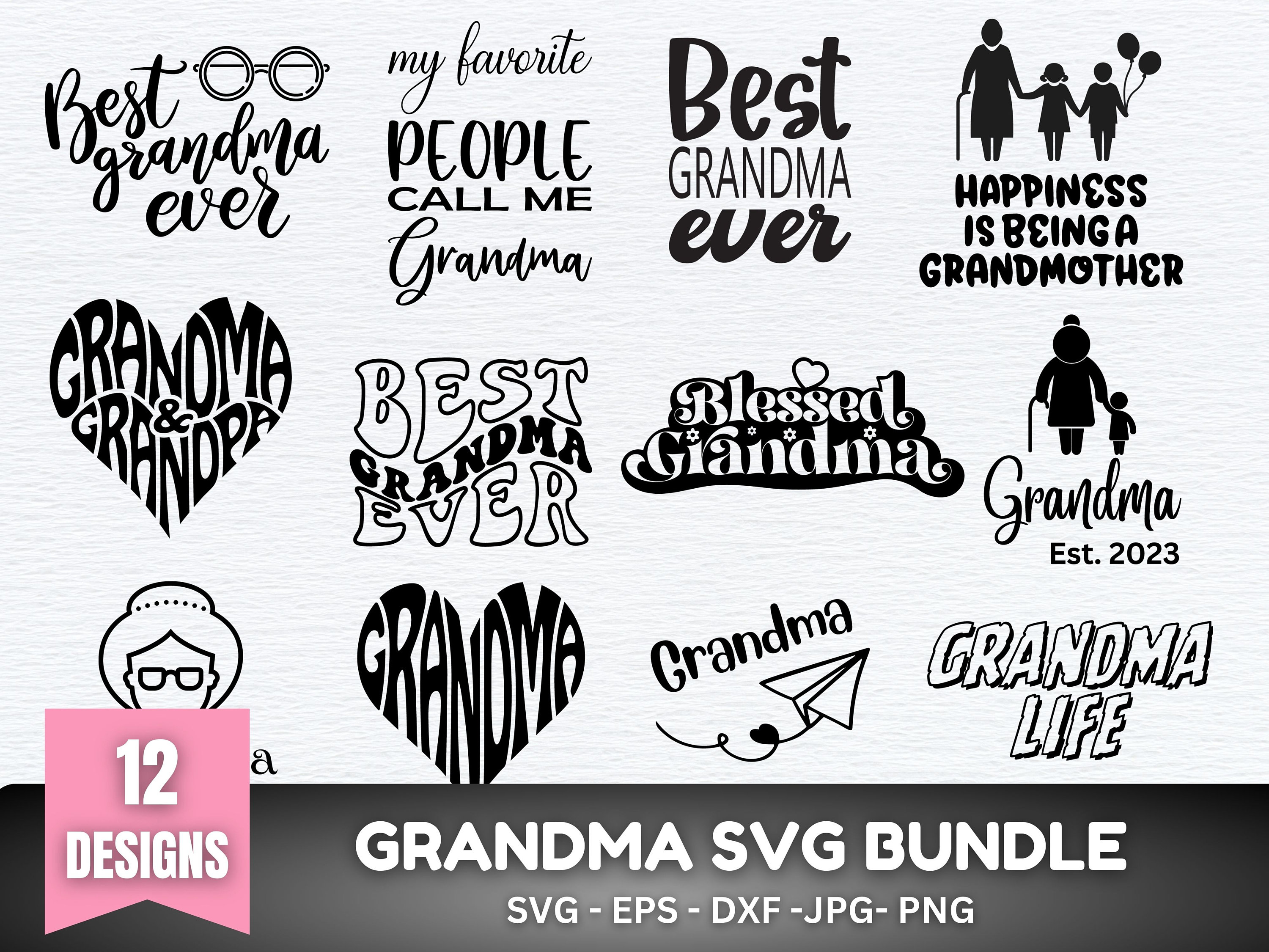 Grandma Svg Bundle Retro Grandma SVG Blessed Grandma Svg - Etsy