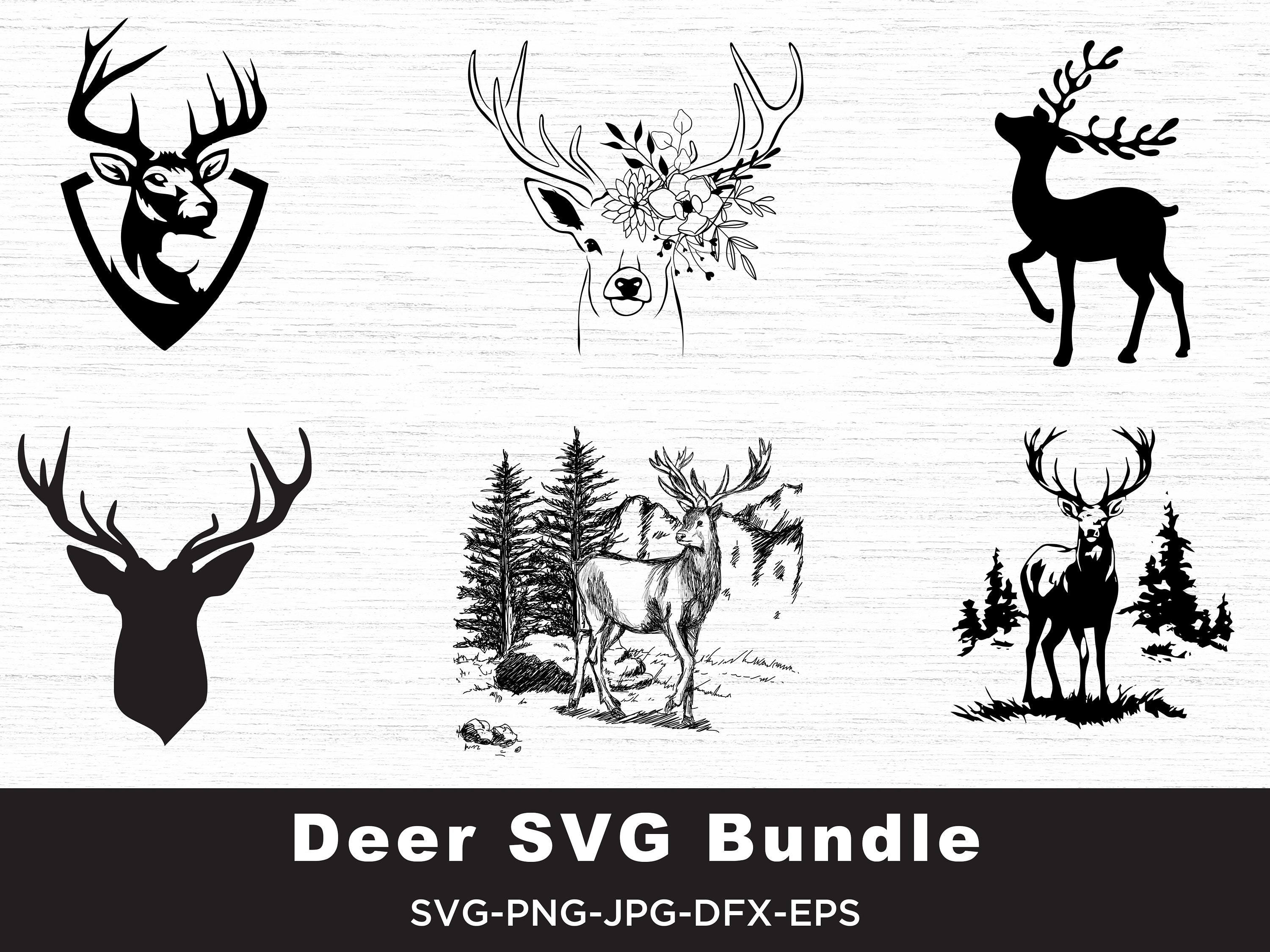 Deer Svg Bundle Deer Png Bundle Deer Svg Deer Clipart - Etsy