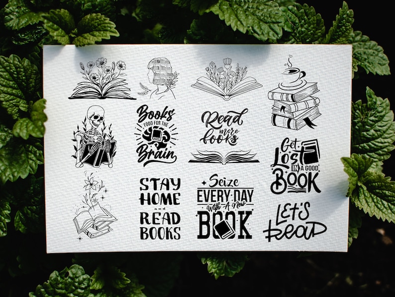 Reading Quotes Svg Bundle, Book Lover Svg, Book Svg, Library Svg, Book ...