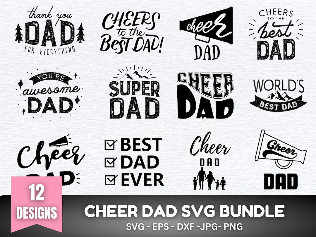 Cheer Dad Svg Bundle, Cheer Dad SVG, Cheer Dad PNG, Cheerleader Svg ...