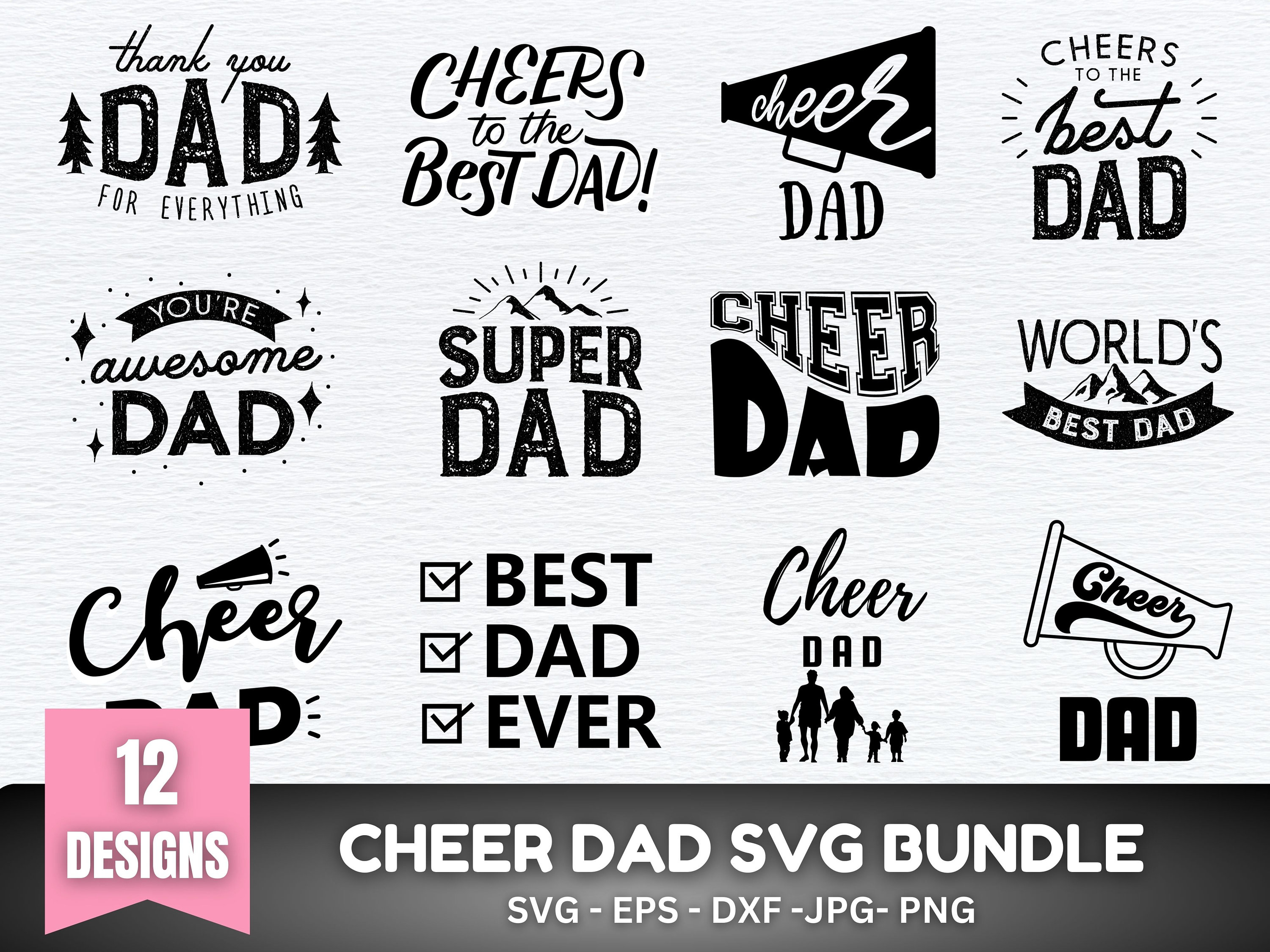 Cheer Dad Svg Bundle Cheer Dad SVG Cheer Dad PNG - Etsy