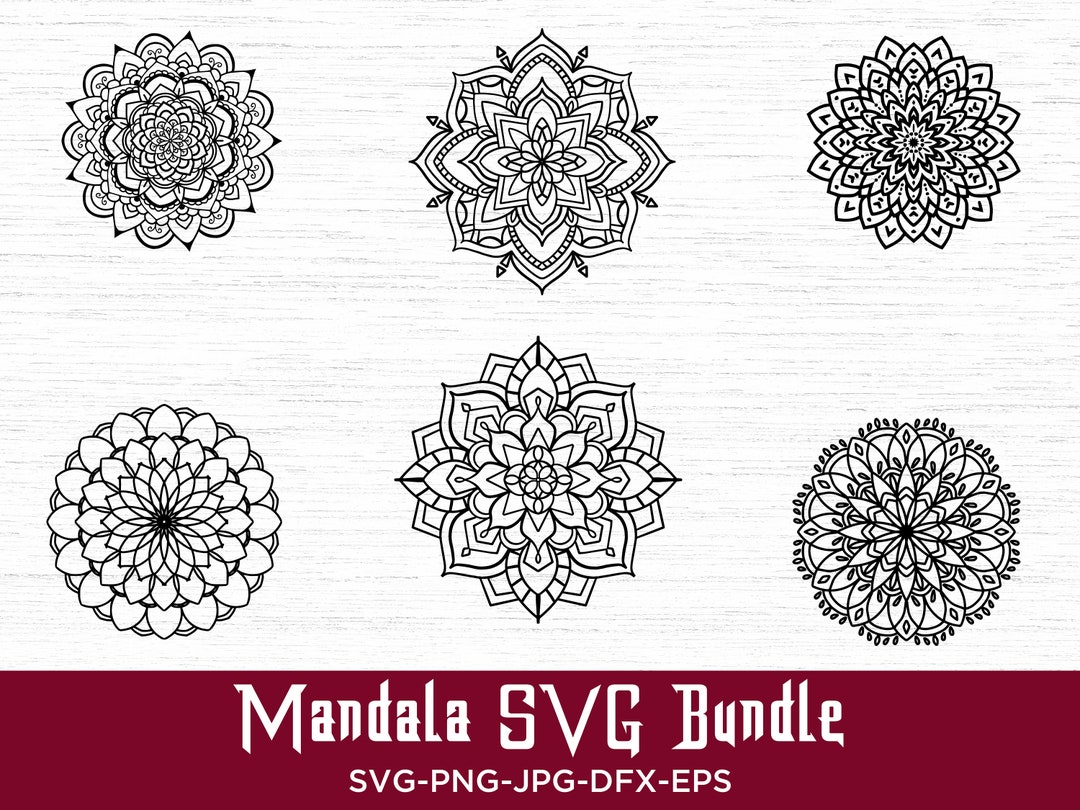 Mandala Svg Bundle, Mandala Flower Svg, Mandala Clipart, Mandala Svg ...